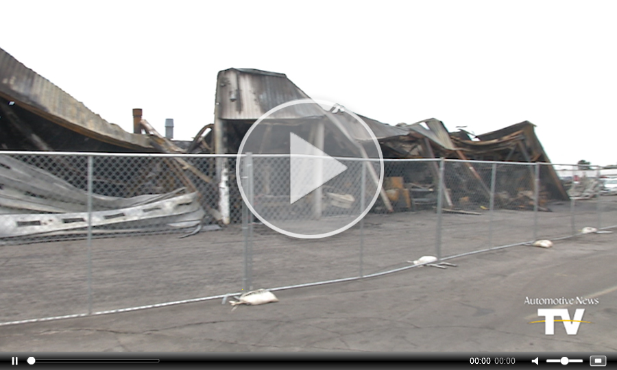 AutoNews Now: Chevy store, ravaged by fire, soldiers on Video from ...