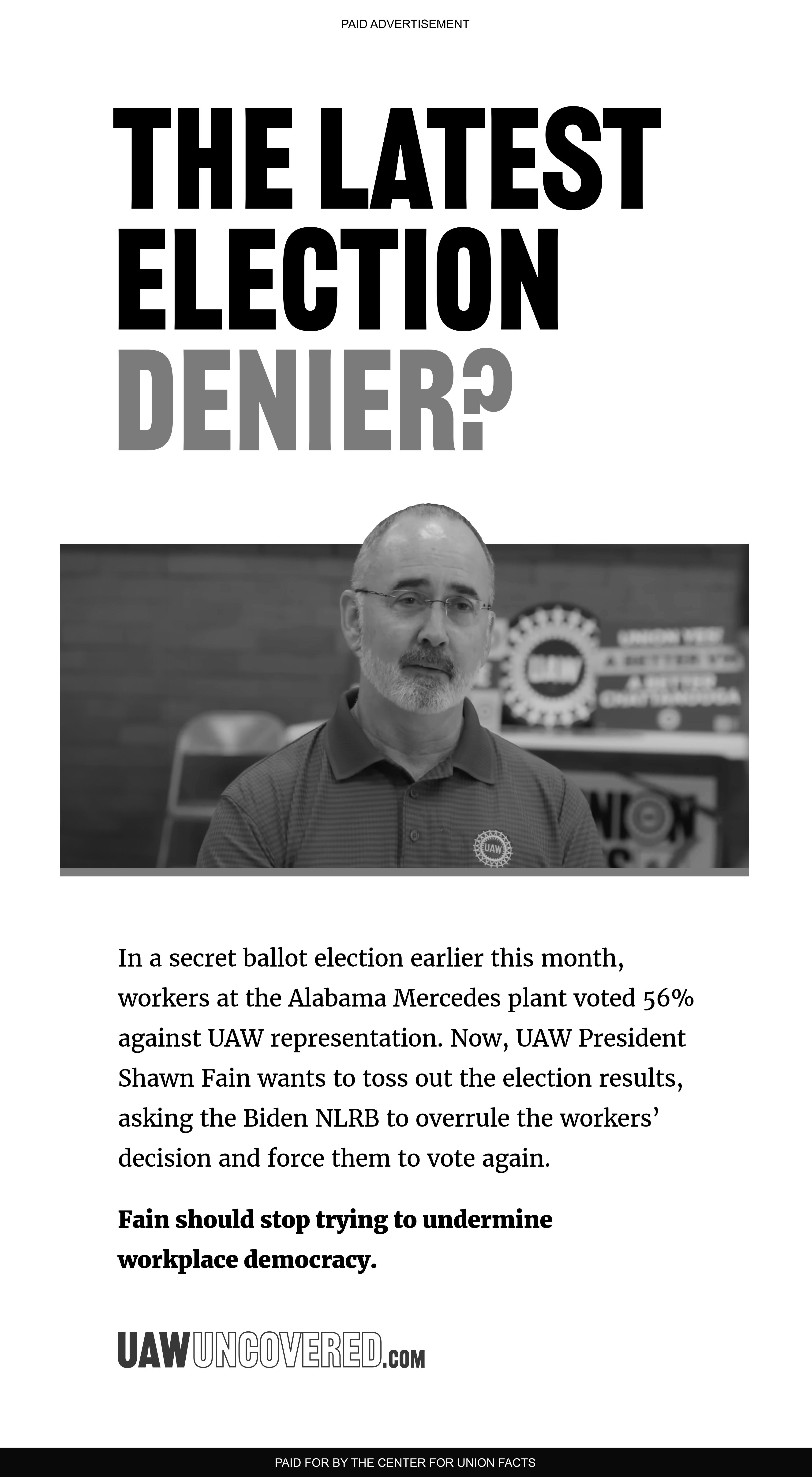 UAW President Shawn Fain lambasted as 'election denier' | Automotive News
