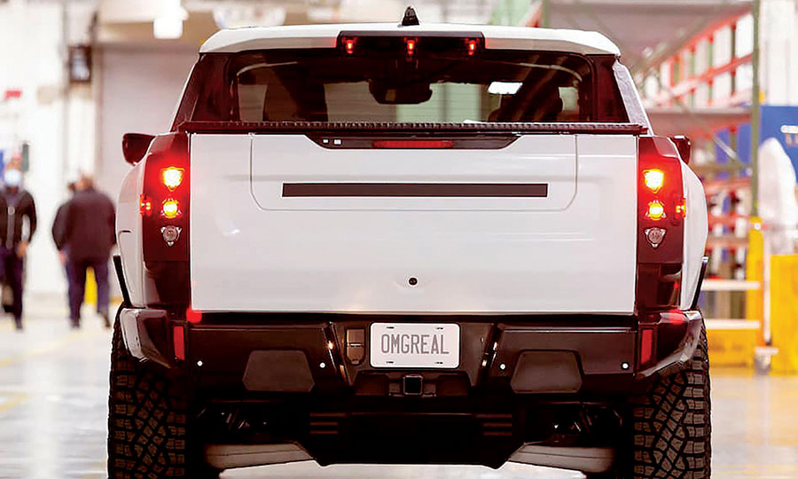 GMC engineers have a some fun with Hummer EV plates | Automotive News