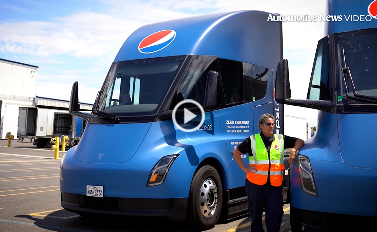 First Shift: A real-life look at Tesla Semi Video from Automotive News