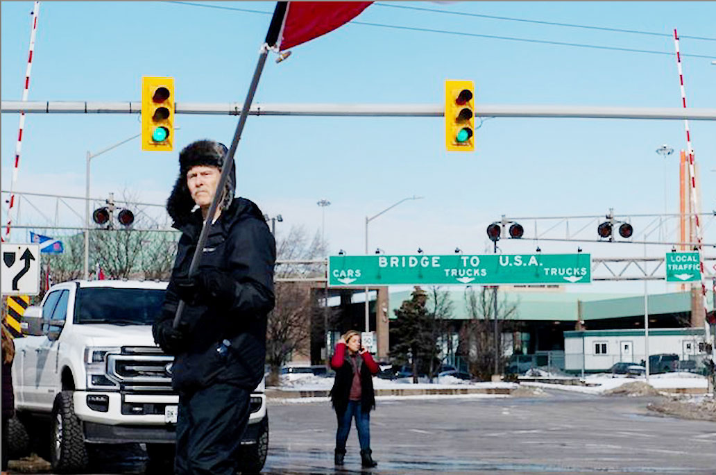 Blocking the U.S.-Canada border