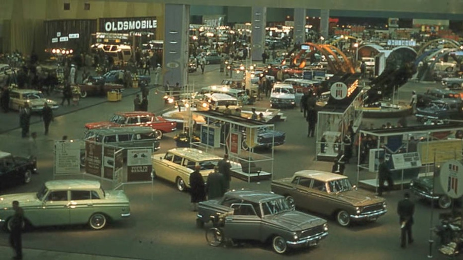 National Automobile Show opens in 1960 at Detroit's new Cobo Hall ...
