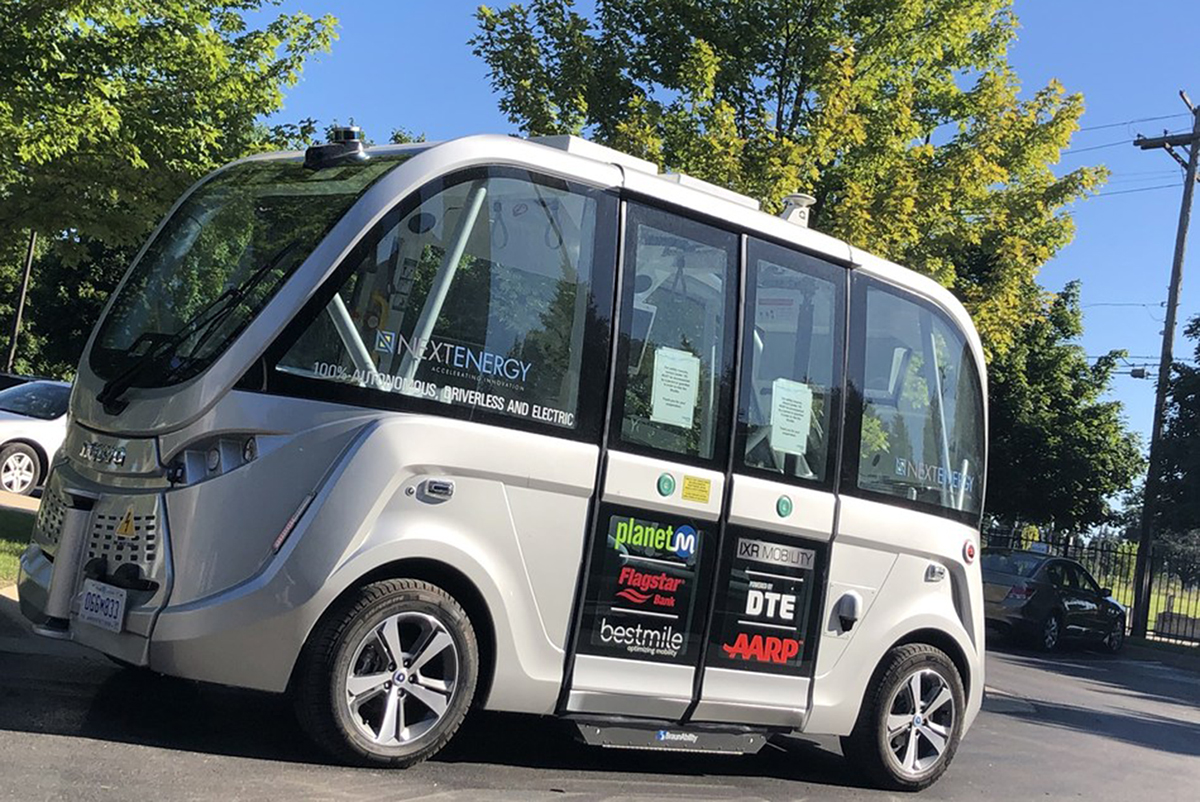 Navya pilots self-driving paratransit shuttle on Detroit streets ...