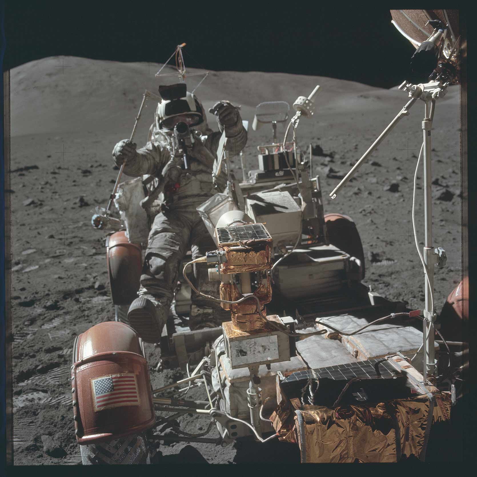 Apollo 17 mission ends in 1972, leaving behind 3rd U.S. lunar rover ...