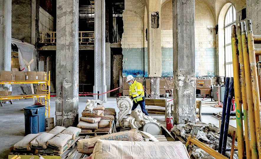 Ford gives inside look at Detroit train station progress | Automotive News