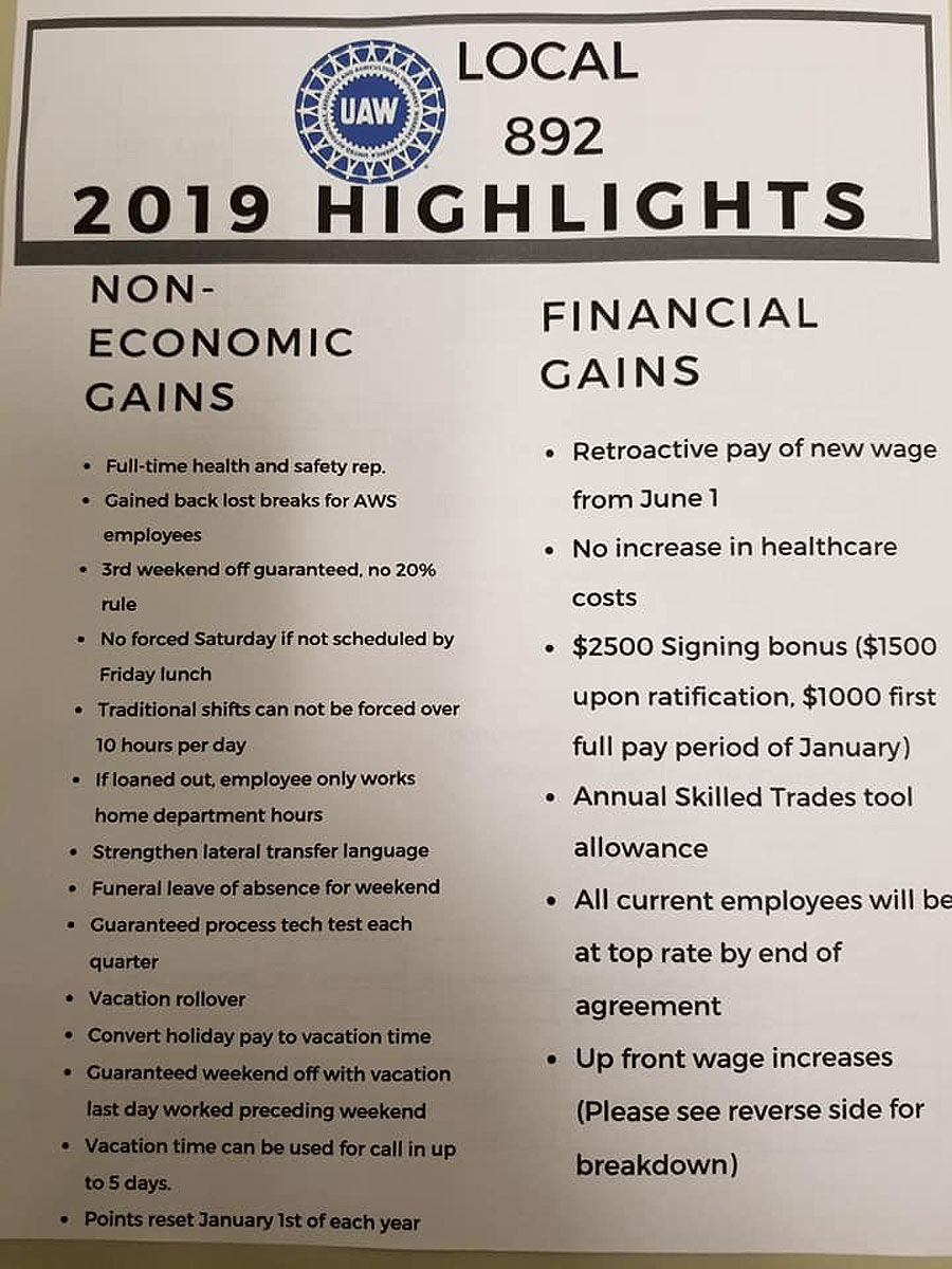 Faurecia's tentative deal with UAW calls for major wage hikes ...