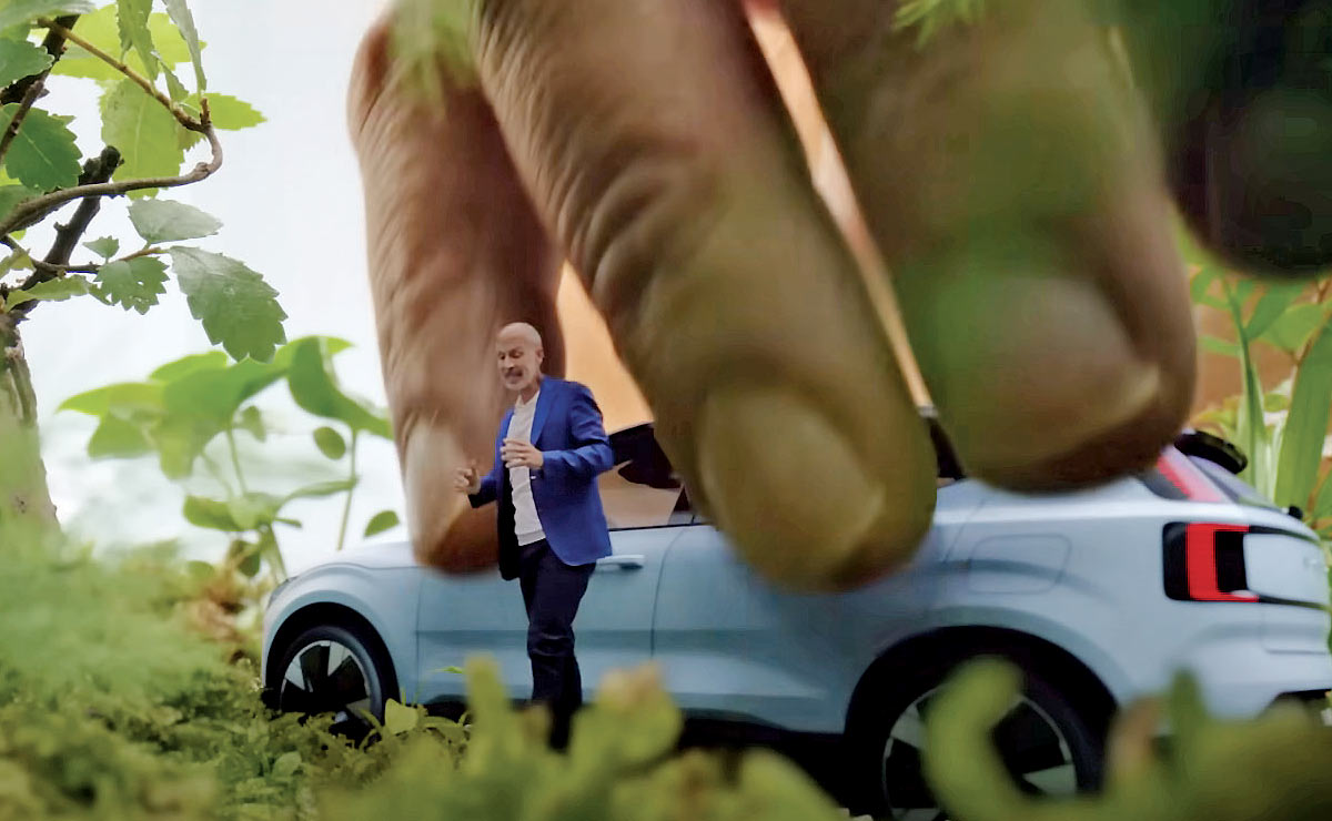 Volvo CEO becomes giant-sized star in YouTube promo for EX30 ...