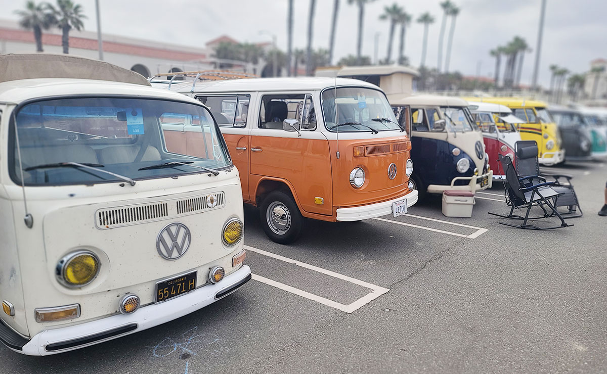 VW ID Buzz celebrated alongside iconic bus at beach party | Automotive News