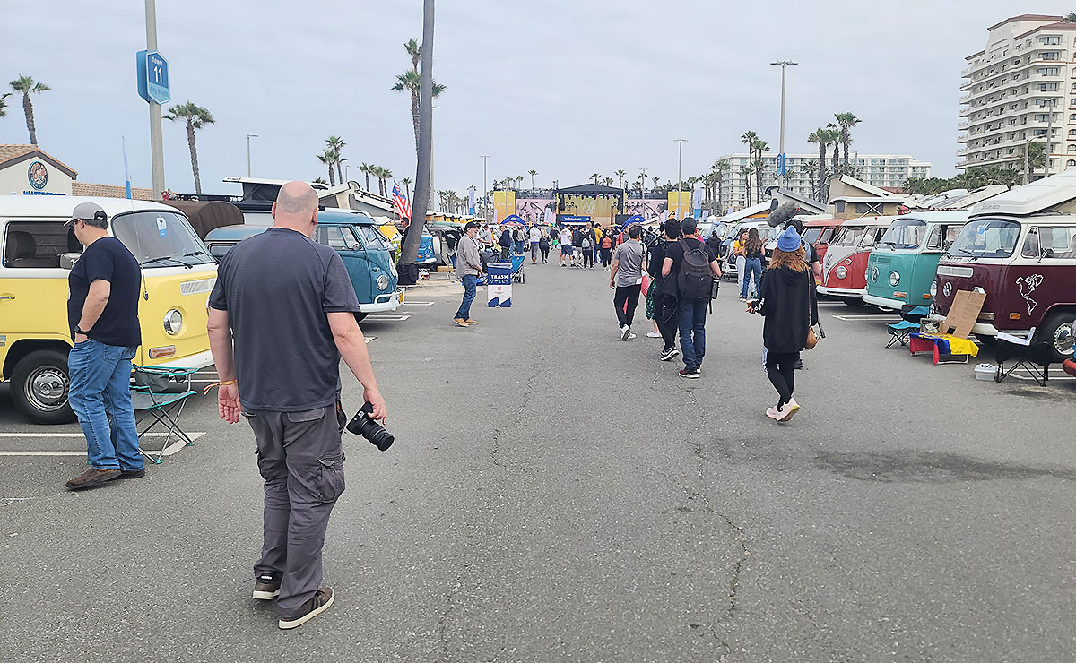 VW ID Buzz celebrated alongside iconic bus at beach party | Automotive News
