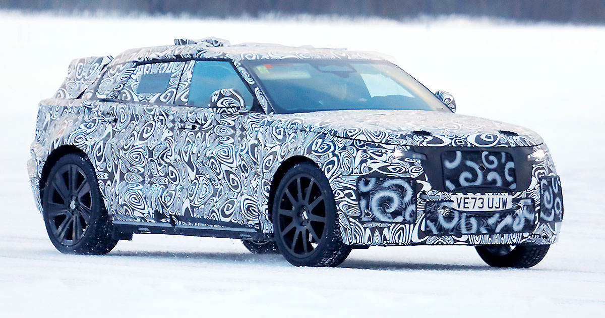 Range Rover EV, possible the 2025 Velar, spied in Finland | Automotive News