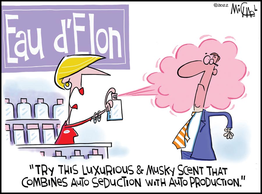 Leo Michael Cartoon: Musk's Musk | Automotive News