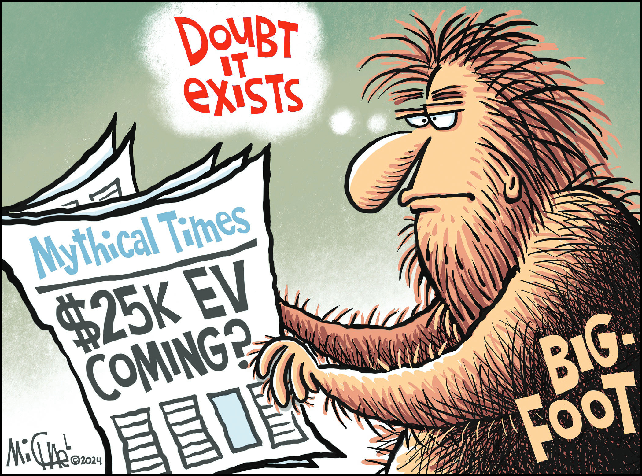 Leo Michael cartoon: Doubt it exists! | Automotive News