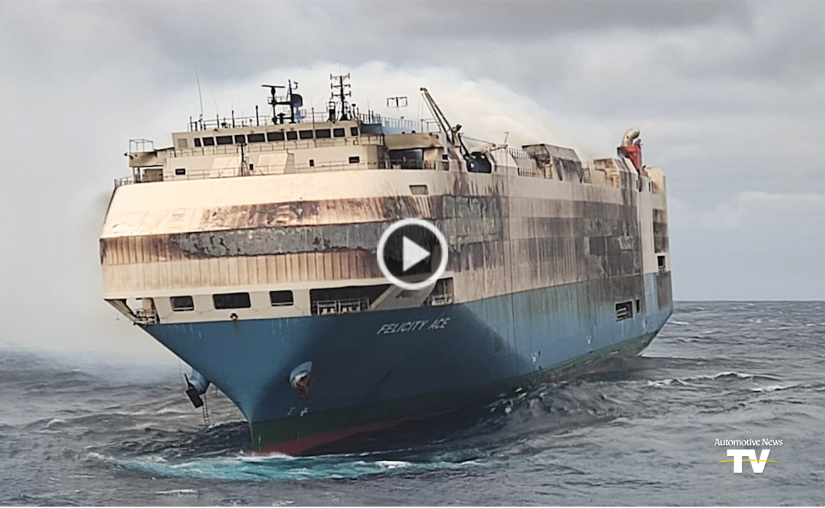 AutoNews Now: Towing boats heading toward burning cargo ship carrying ...