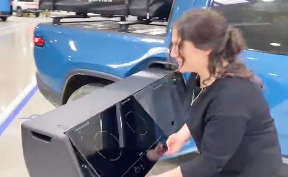 Rivian R1T adds optional fully equipped, self-contained kitchen ...