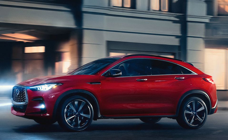 Infiniti revives sporty crossover coupe styling with QX55 | Automotive News