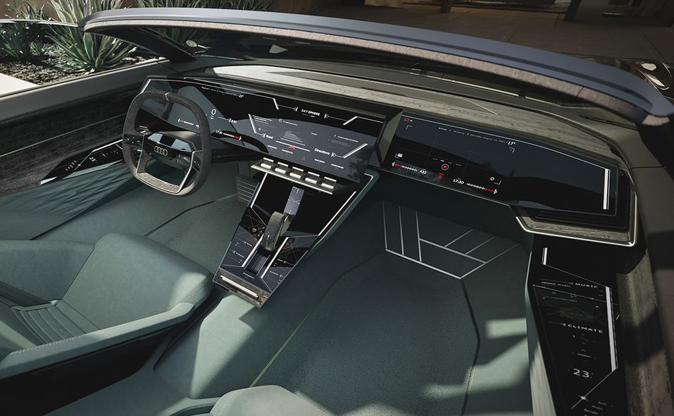 Audi Sky Sphere concept's variable wheelbase transforms it from GT to ...