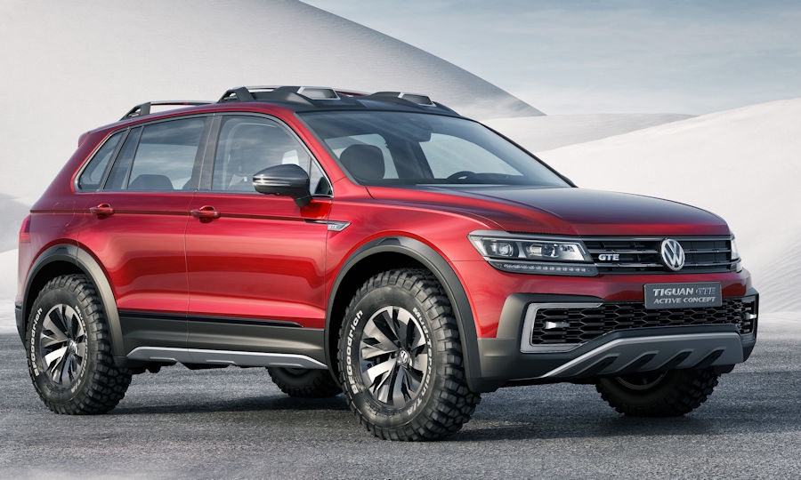 VW demonstrates versatile MQB platform with off-road hybrid Tiguan ...