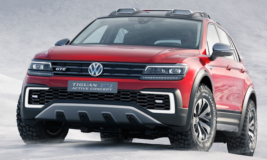 VW demonstrates versatile MQB platform with off-road hybrid Tiguan ...