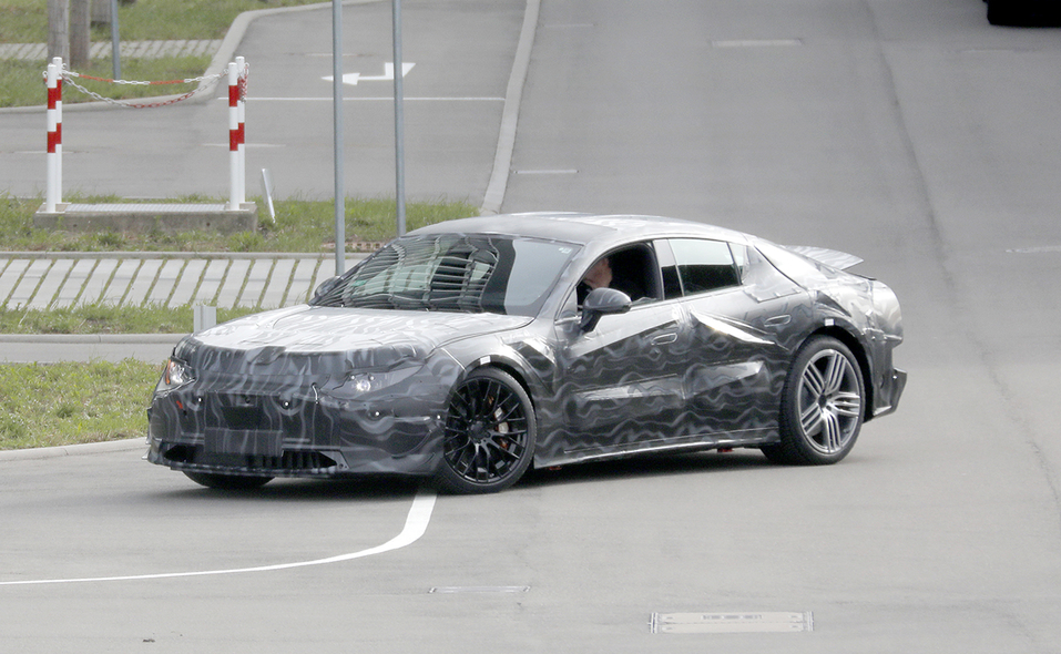 Mercedes-AMG GT EV spotted testing by spy photographers | Automotive News