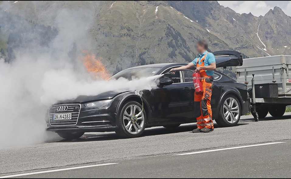Audi A7 catches fire | Automotive News