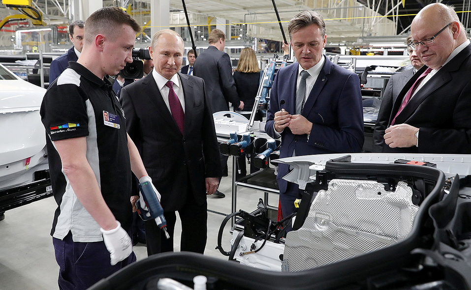 Opening of Mercedes-Benz plant in Russia