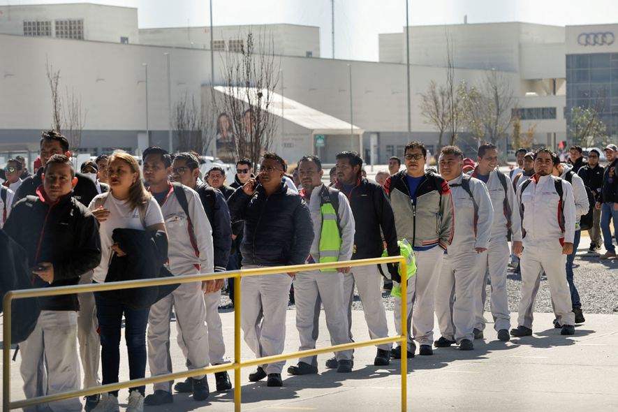 Audi Mexico plant strike photo gallery