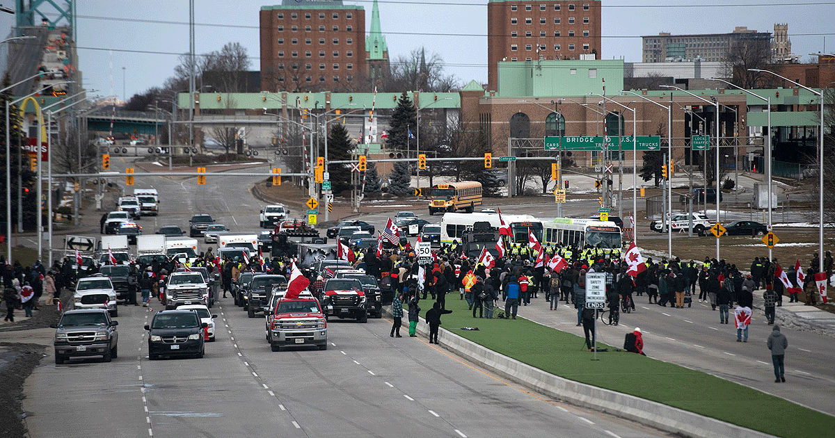 Standoff continues between police, protesters blocking key trade route ...