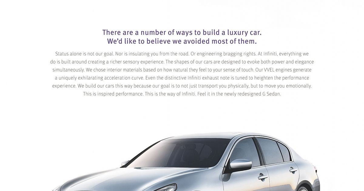 Infiniti ads show off new global image plans | Automotive News