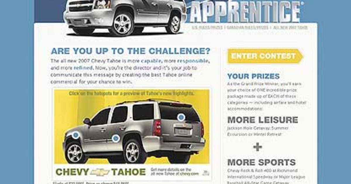 Chevy hands ad reins to consumers and gets Tahoe tangled in the Web ...