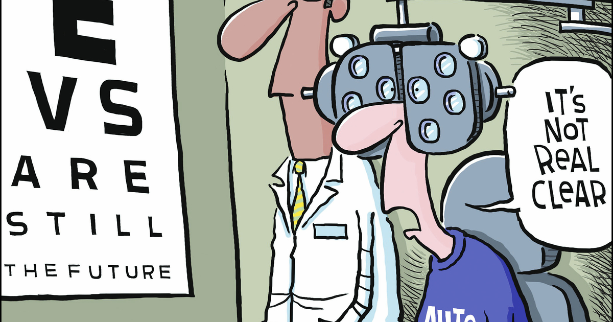 Leo Michael cartoon: The future is not clear | Automotive News
