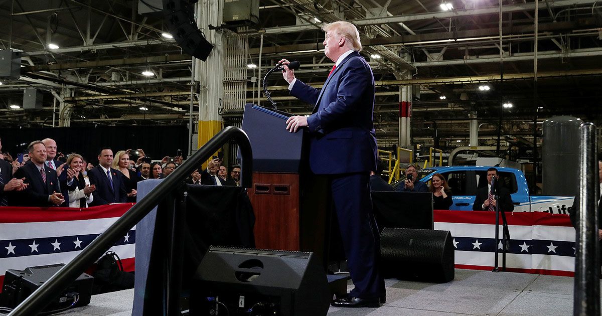 Trump arrives at Ford plant amid political tension with Mich ...