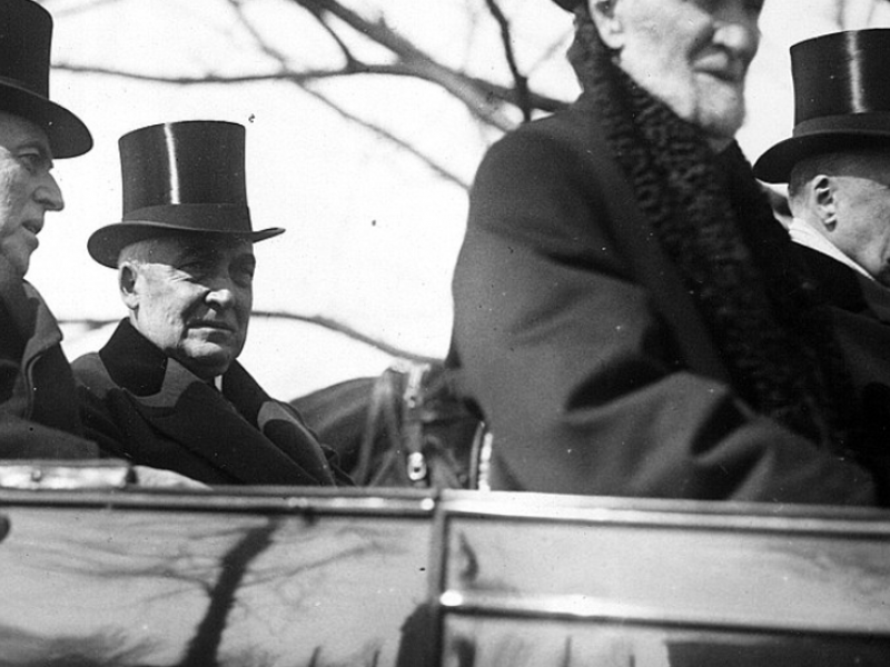 President-elect Harding takes historic ride to 1921 swearing-in