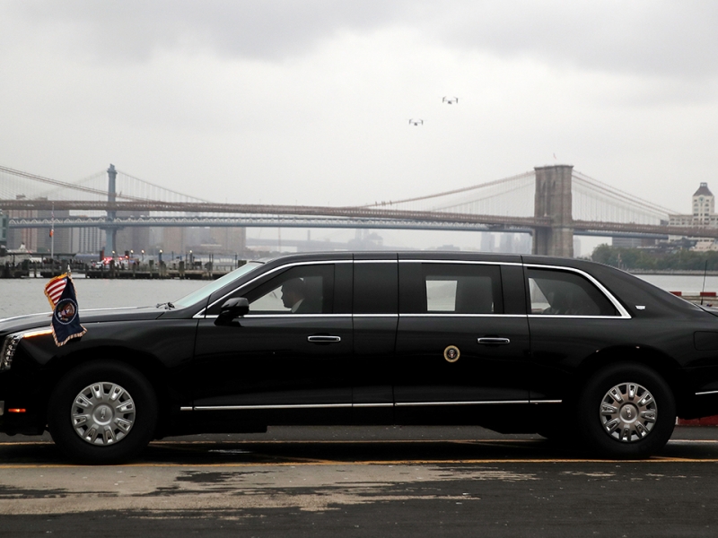 Cadillac's new 'Beast' presidential limo makes Trump debut