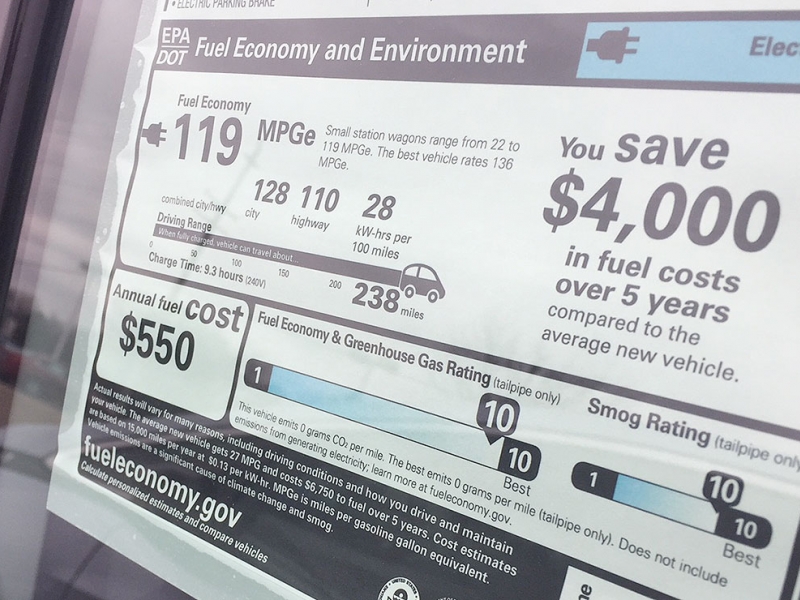 Making sense of window stickers in the EV era