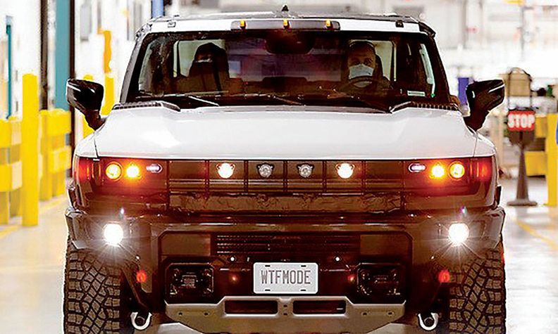 GMC engineers have a some fun with Hummer EV plates | Automotive News