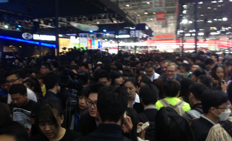 Gridlock and chaos on the Beijing auto show floor | Automotive News