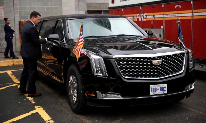 Cadillac's new 'Beast' presidential limo makes Trump debut | Automotive ...