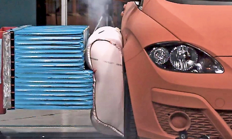 New airbag devices cushion crash impacts by deploying outside vehicles ...