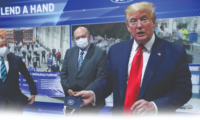 Trump's face mask faceoff at Ford | Automotive News
