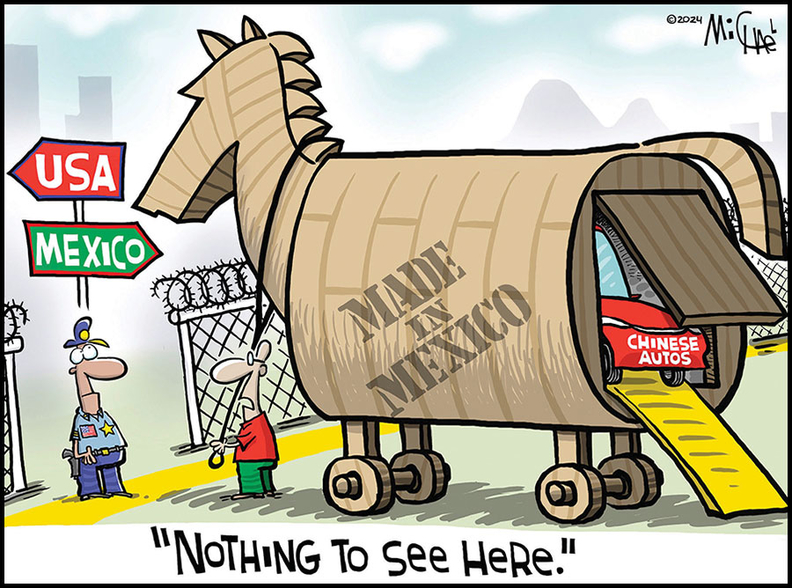 Leo Michael cartoon: Nothing to see here | Automotive News