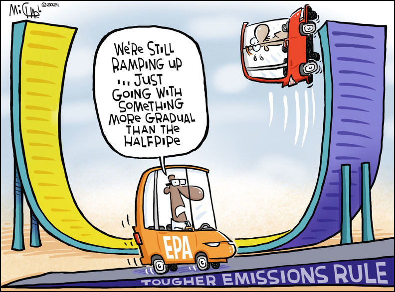 Leo Michael cartoon: Easier EPA | Automotive News