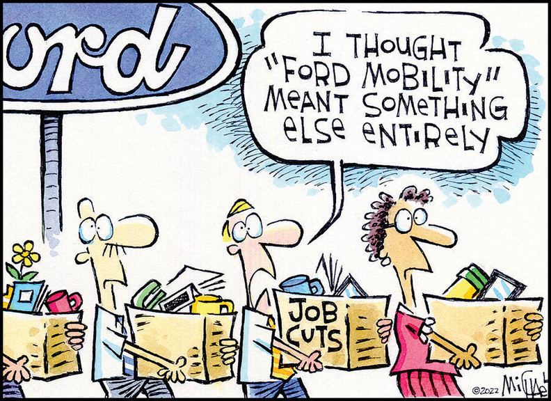 Leo Michael cartoon: Ford mobility | Automotive News