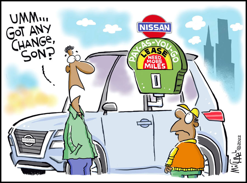Leo Michael Cartoon: Pay as you go | Automotive News