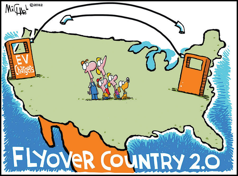 Leo Michael Cartoon: Flyover country 2.0 | Automotive News