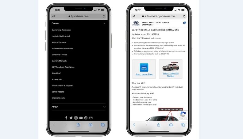 Hyundai's new technology helps owners identify safety recalls ...
