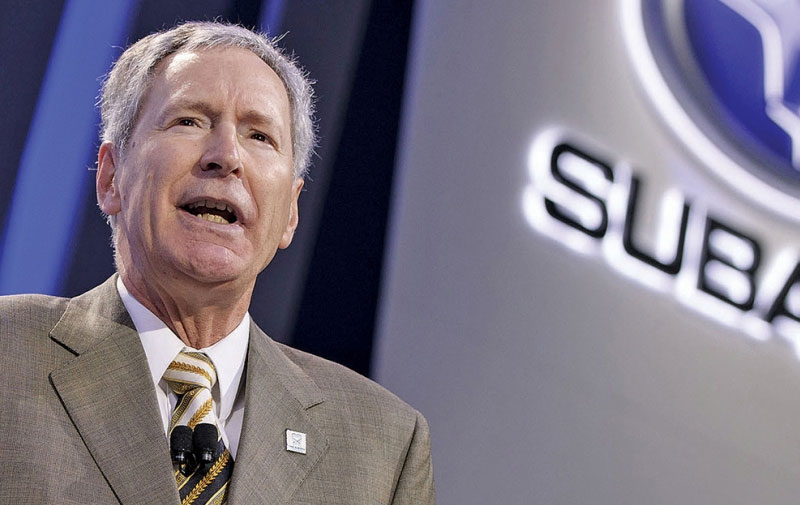 Subaru of America thanks newly retired CEO Tom Doll on billboard ...
